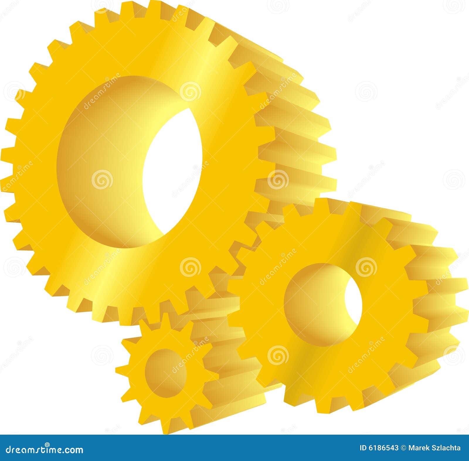 Yellow gears stock vector. Illustration of yellow, parts - 6186543