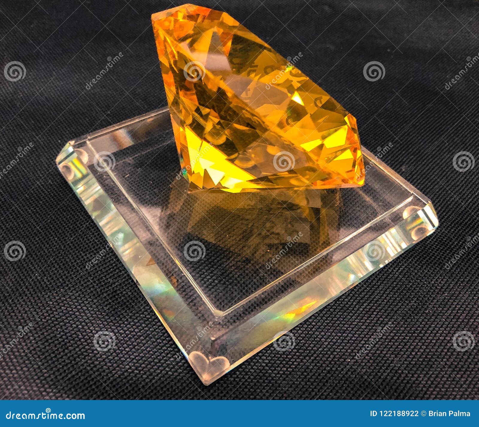 Yellow gem stand stock photo. Image of icon, sapphire - 122188922