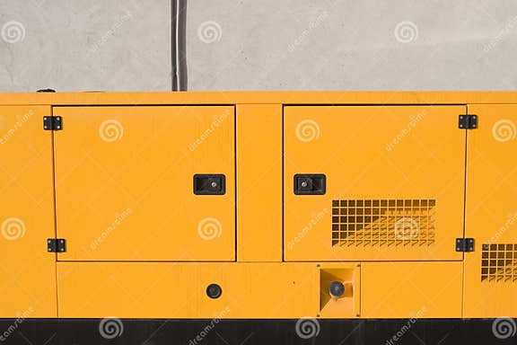 Yellow generator 2 stock photo. Image of disaster, industry - 4215192