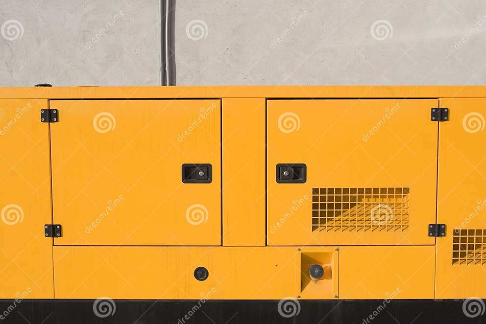 Yellow generator 2 stock photo. Image of disaster, industry - 4215192