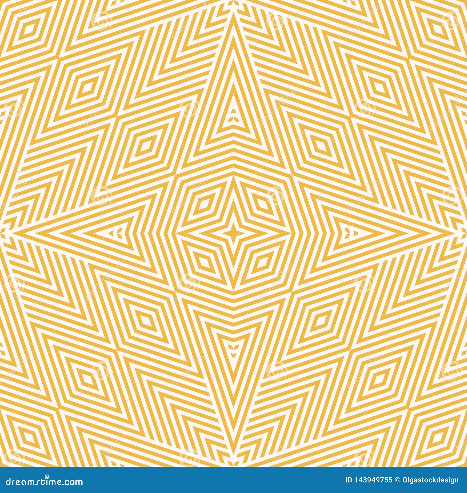 Yellow Geometric Lines Seamless Pattern. Modern Stylish Vector Linear ...