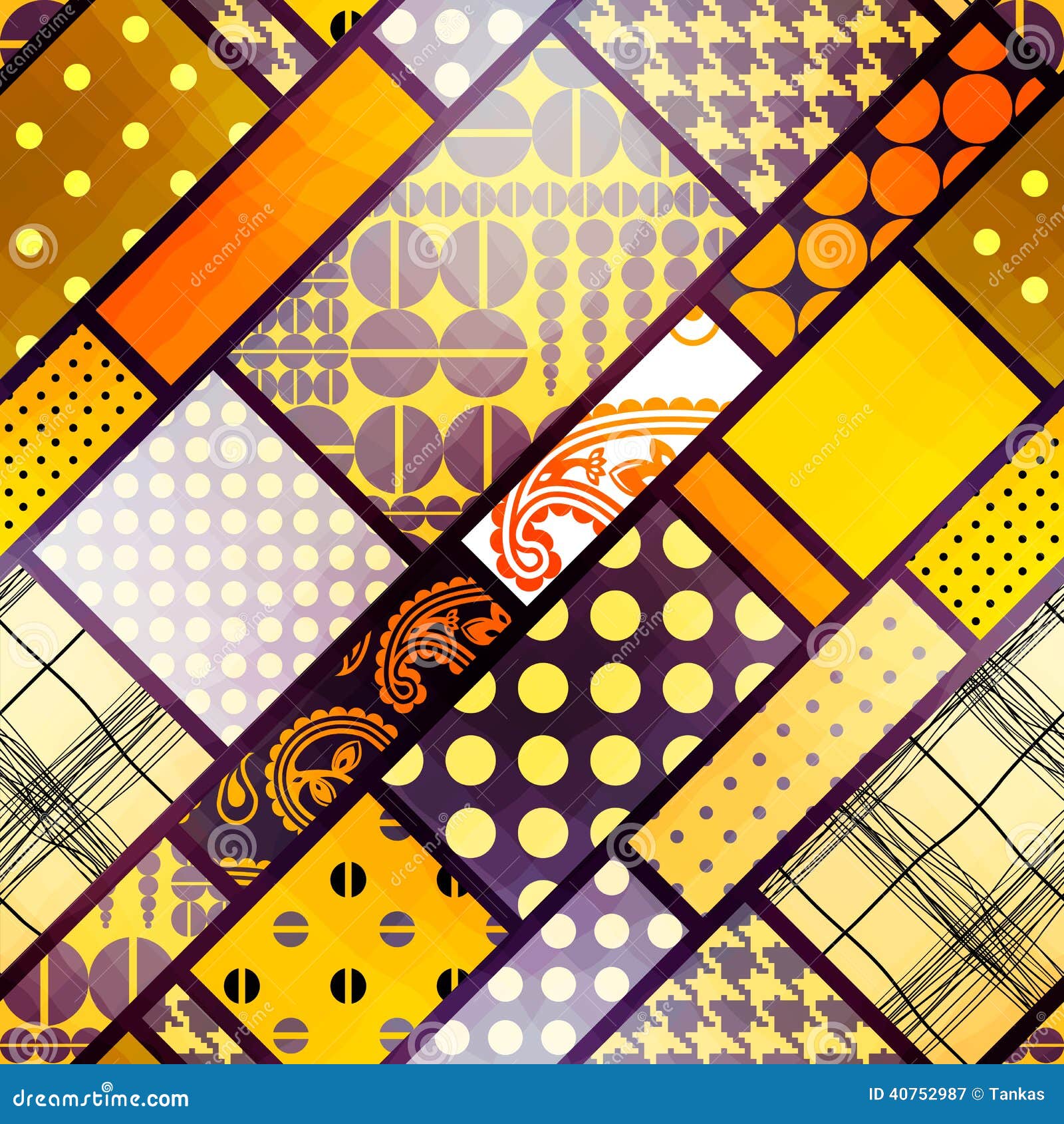 Yellow geometric pattern stock vector. Illustration of curve - 40752987