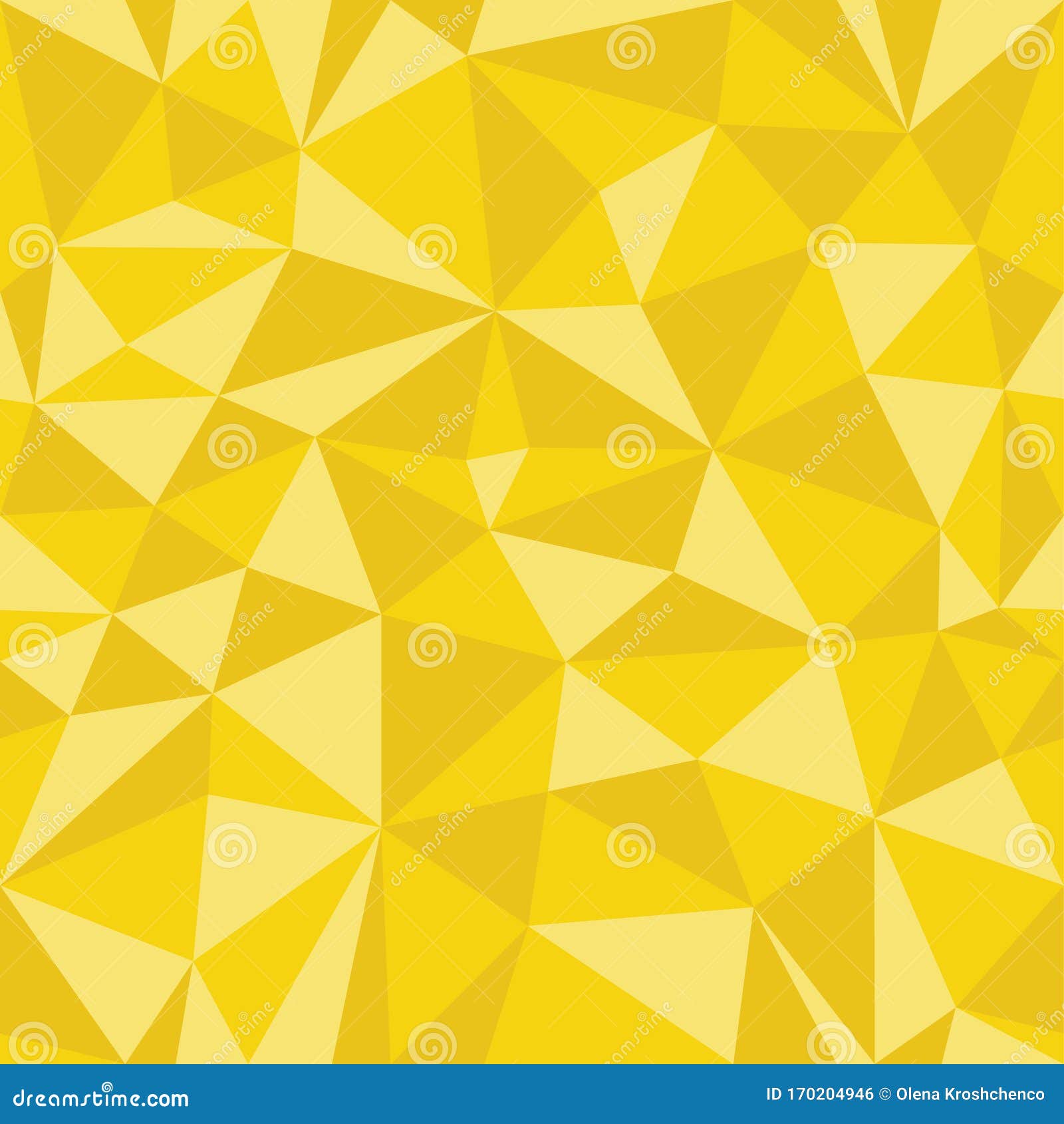 Yellow Geometric Seamless Pattern from Triangles Stock Vector ...