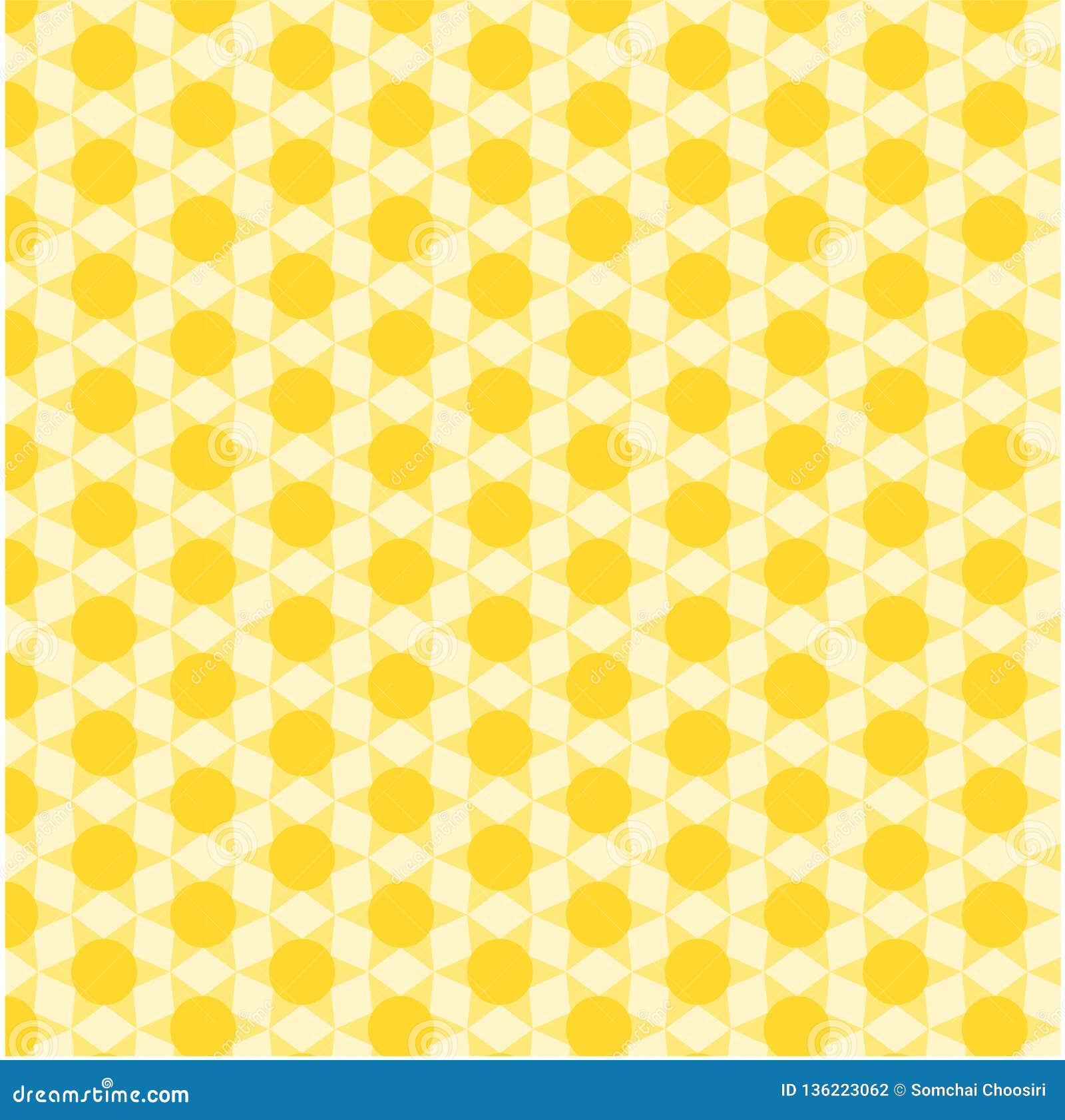 Yellow Geometric Seamless Pattern Stock Illustration - Illustration of ...