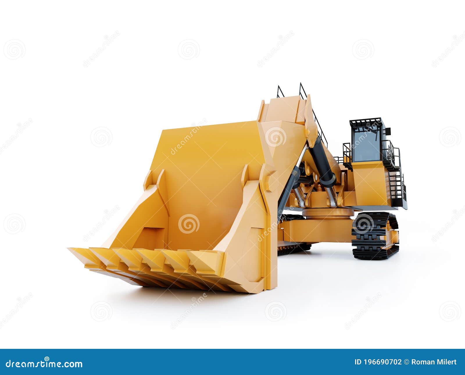 Yellow Giant Crawler Excavator Royalty-Free Stock Image | CartoonDealer ...