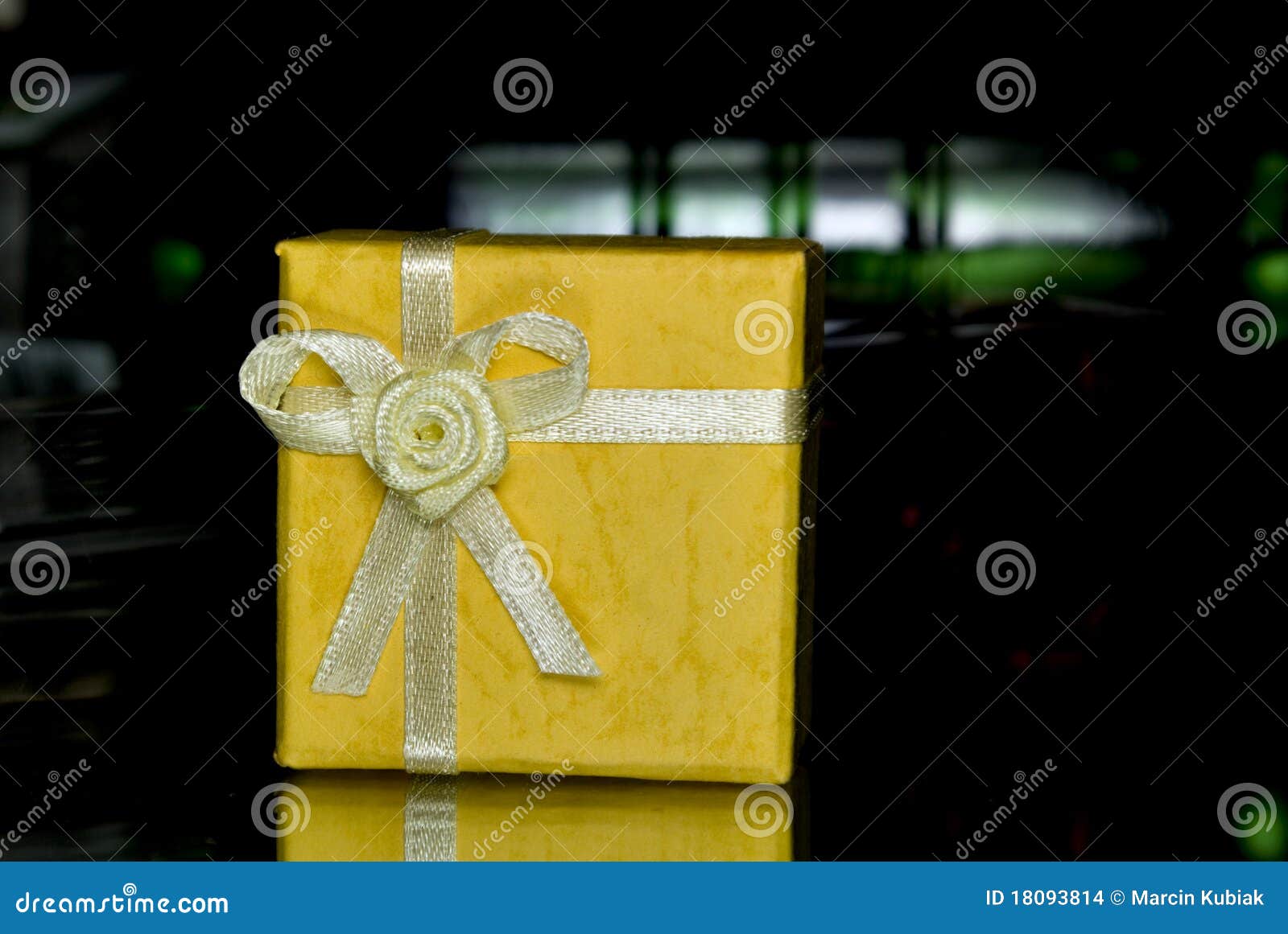 Yellow gift stock photo. Image of white, small, isolated - 18093814