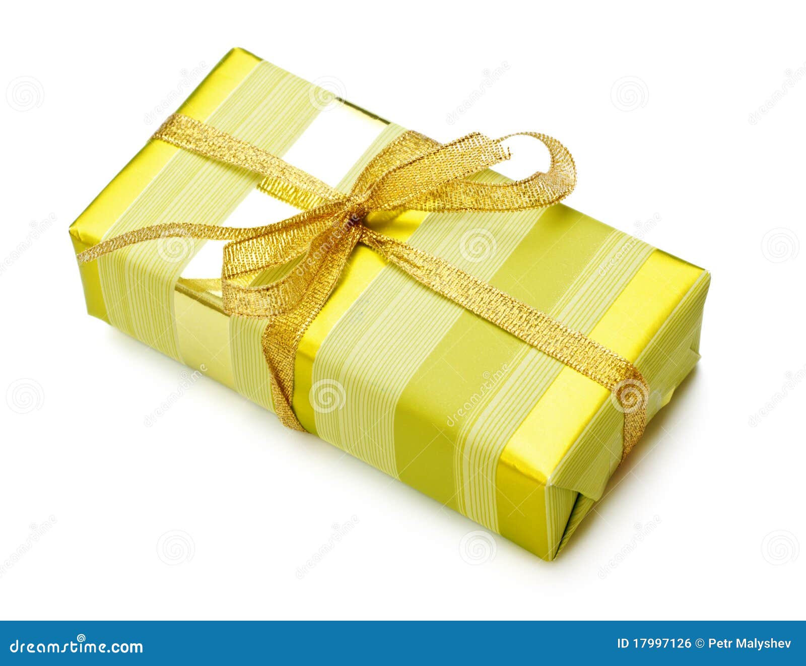 Yellow gift box stock photo. Image of bows, glitter, package - 17997126