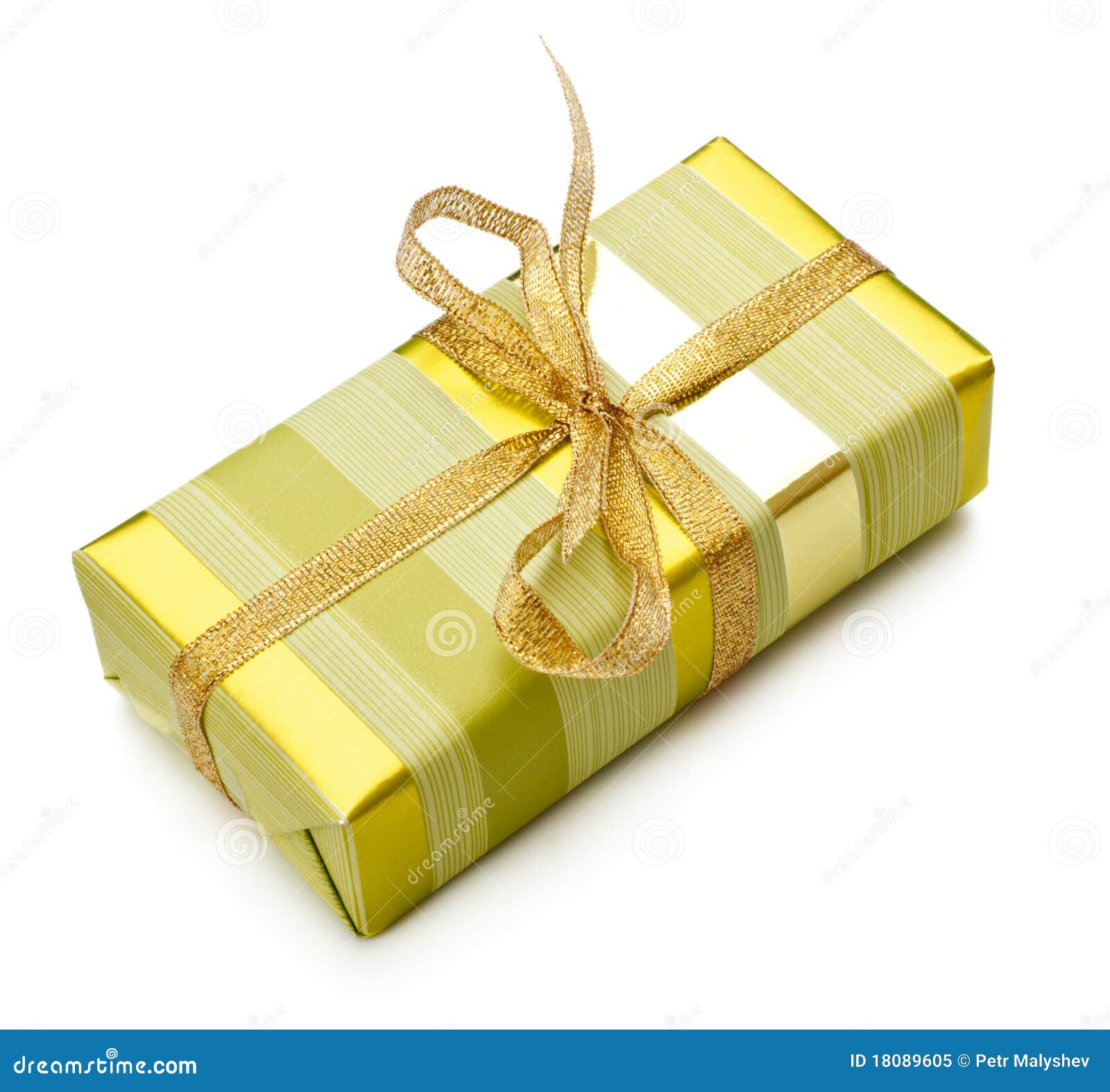 Yellow gift box stock image. Image of bows, ribbon, gloss - 18089605