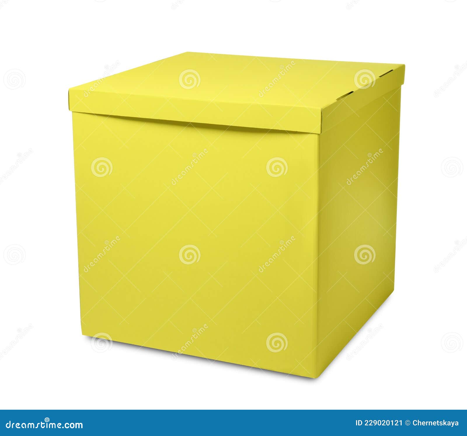 Yellow Gift Box with Cap Isolated on White Stock Image - Image of ...