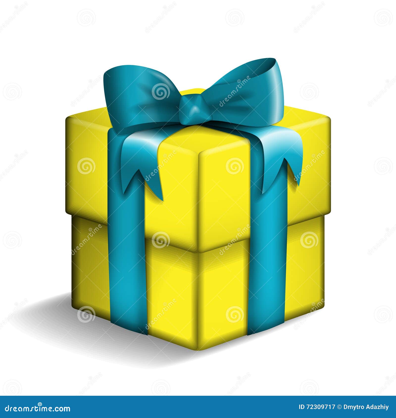 Yellow gift box. stock vector. Illustration of yellow - 72309717