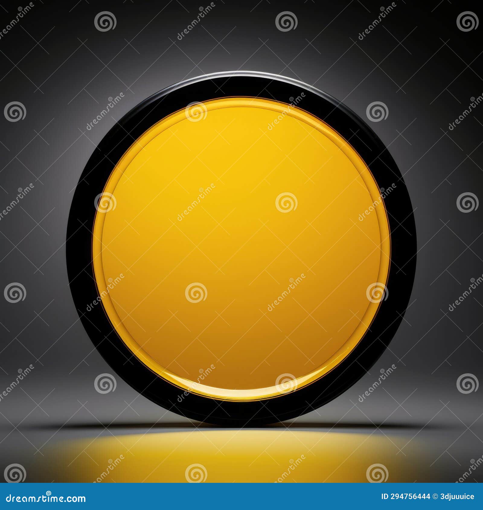 Yellow Glass Minimalistic Round Picture Frame. Stock Illustration ...