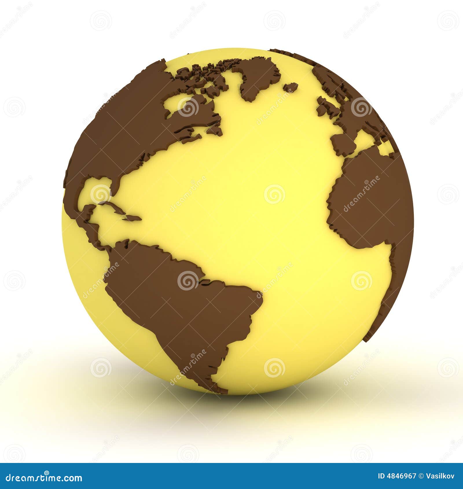 Yellow globe stock illustration. Illustration of chocolate - 4846967