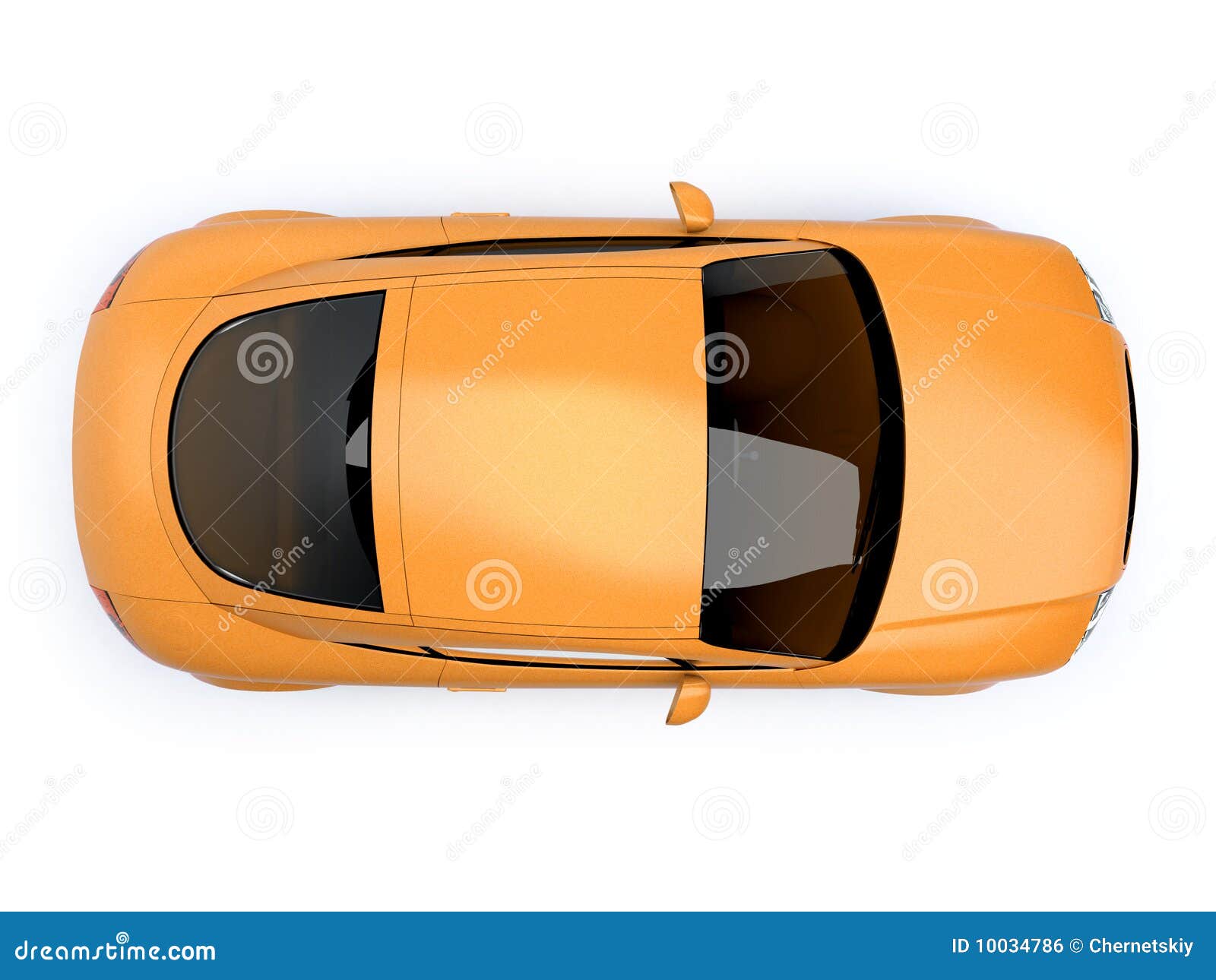 Yellow Glossy Auto Top View Stock Illustration - Illustration of ...