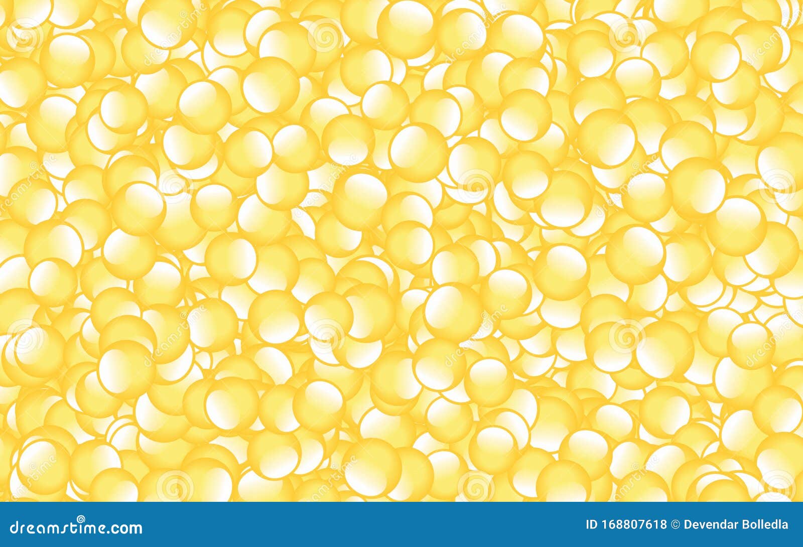 Yellow Glossy Balls Beautiful Texture Stock Illustration - Illustration ...