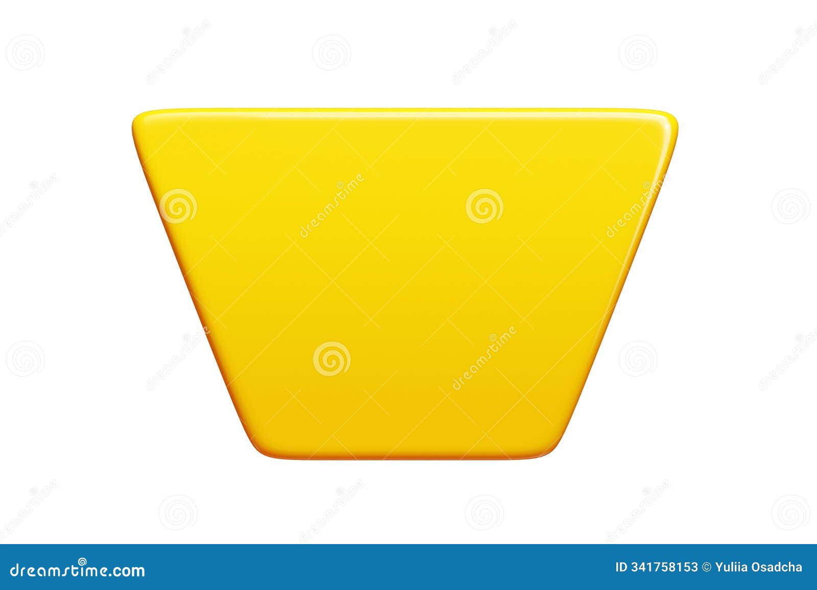 Yellow Glossy Rectangular Text Banner. 3d Render Illustration Stock ...