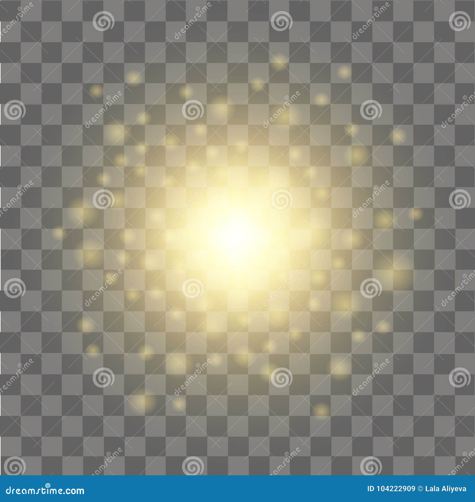 Yellow Glow Light Effect. Abstract Effect of Lighting Flare Stock ...