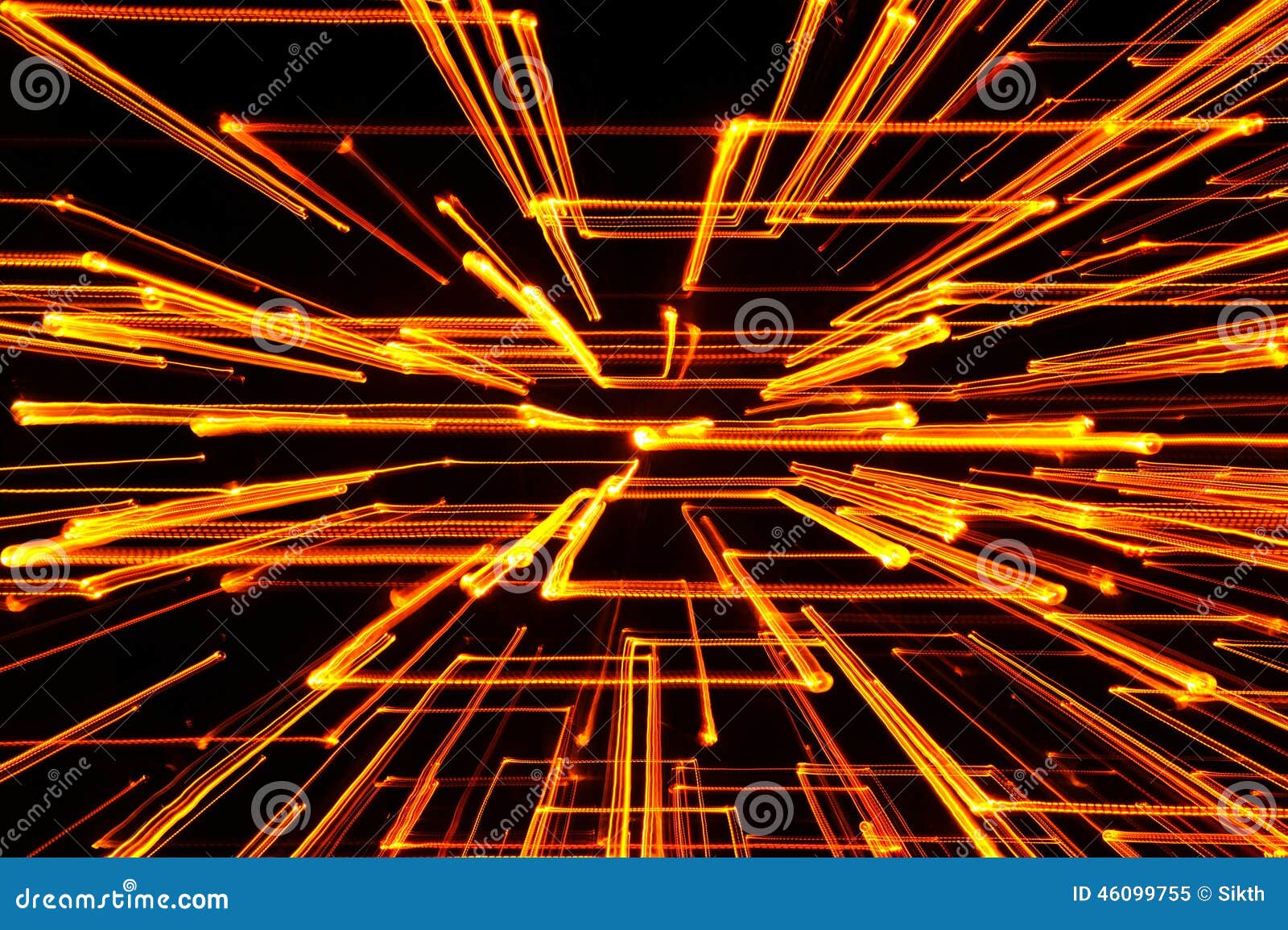 Yellow Glowing Geometric Lines Stock Image - Image of horizontal ...