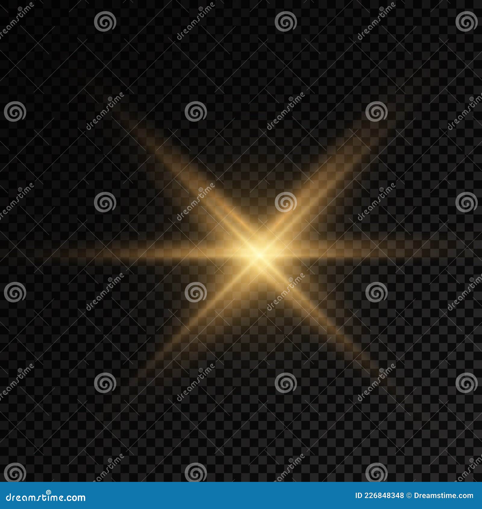 Yellow Glowing Light Bright Star, Golden Sun. Stock Vector ...