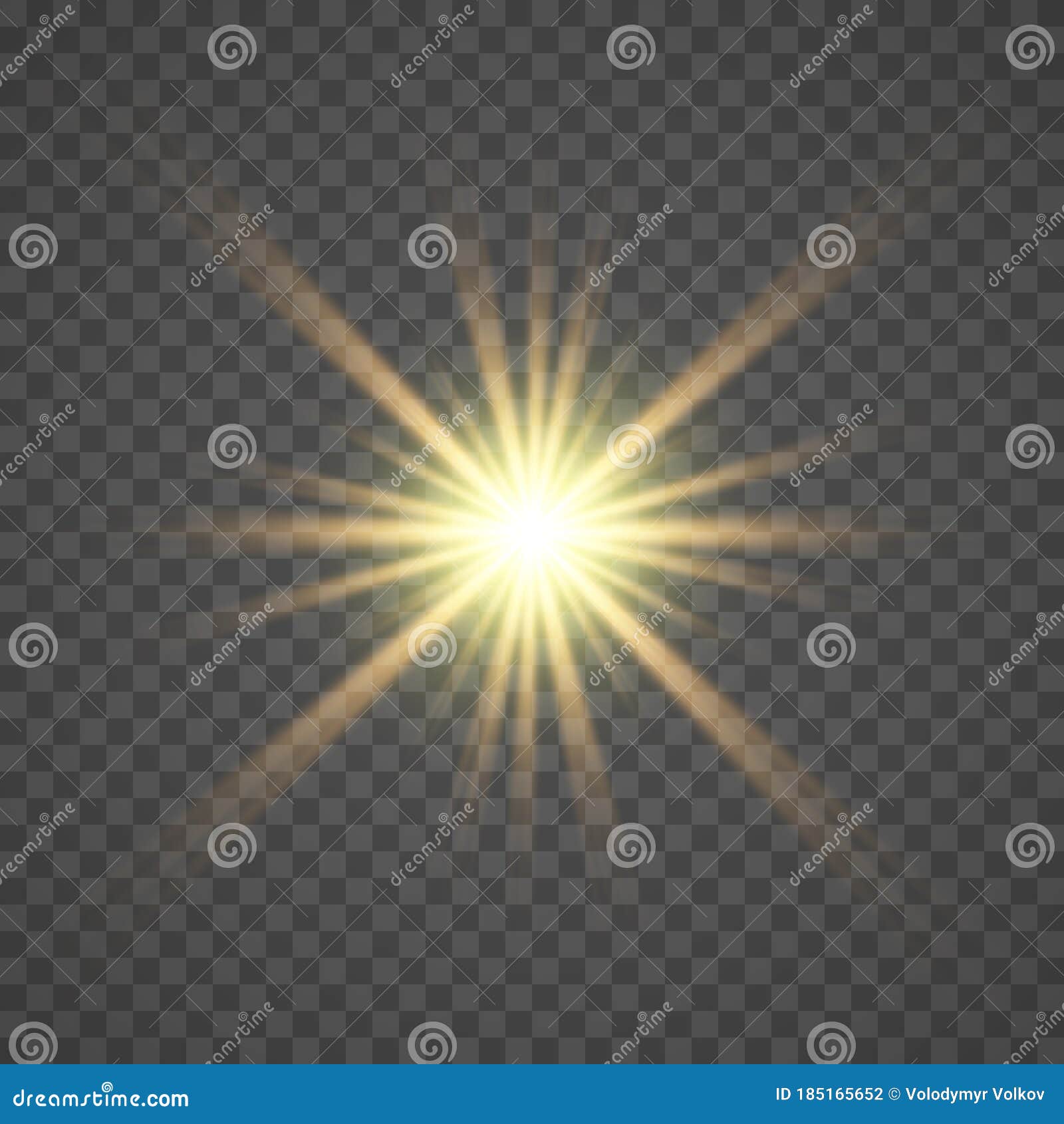 The Yellow Glowing Light Explodes with a Blast with a Transparent One ...