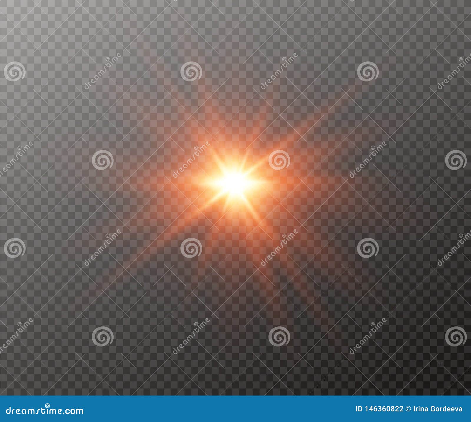 Yellow glowing light stock vector. Illustration of decoration - 146360822