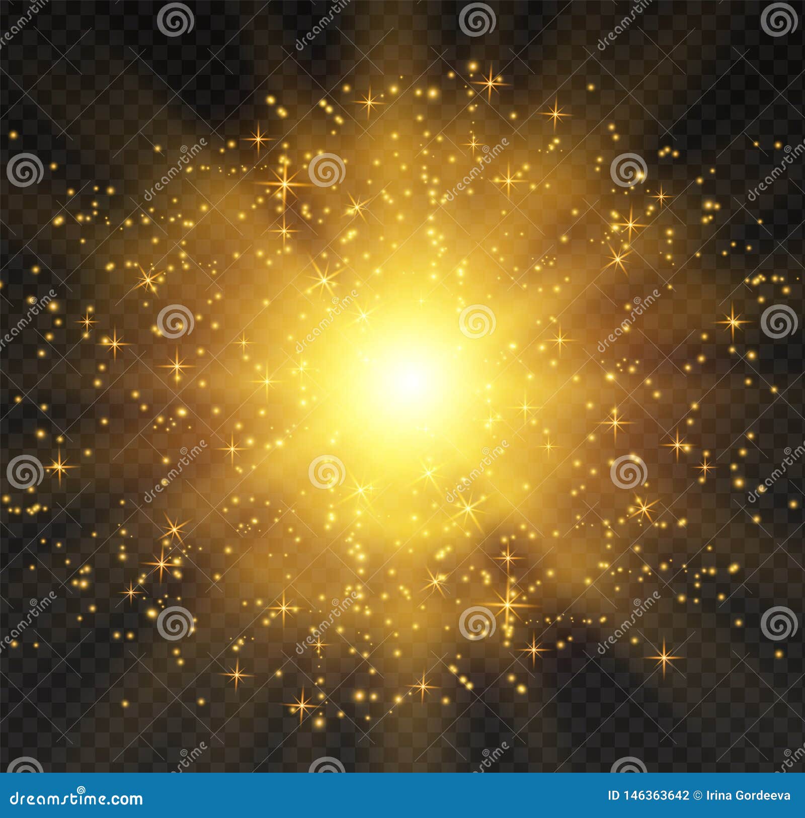 Yellow glowing light stock vector. Illustration of glowing - 146363642