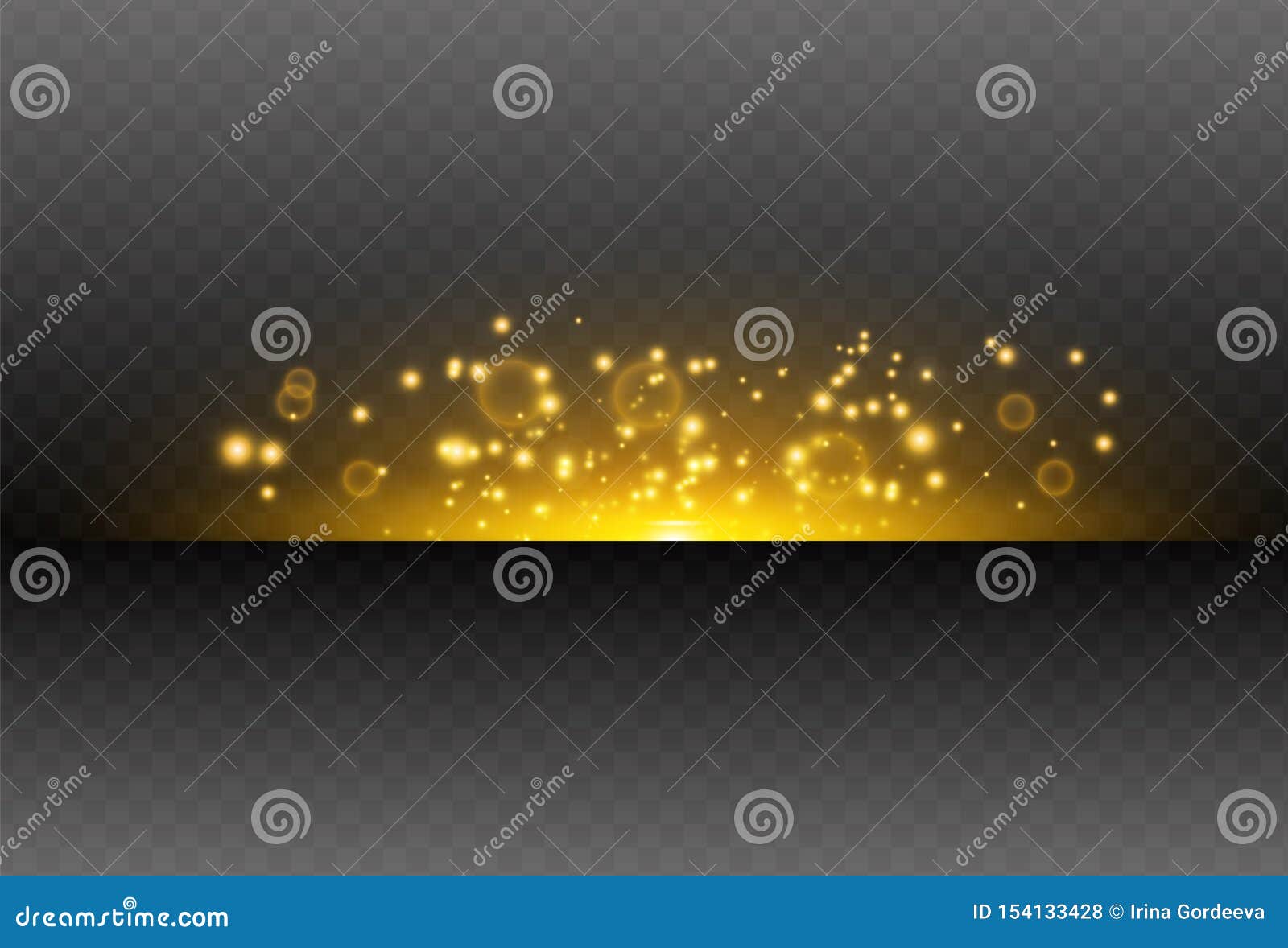 Yellow glowing light stock vector. Illustration of center - 154133428