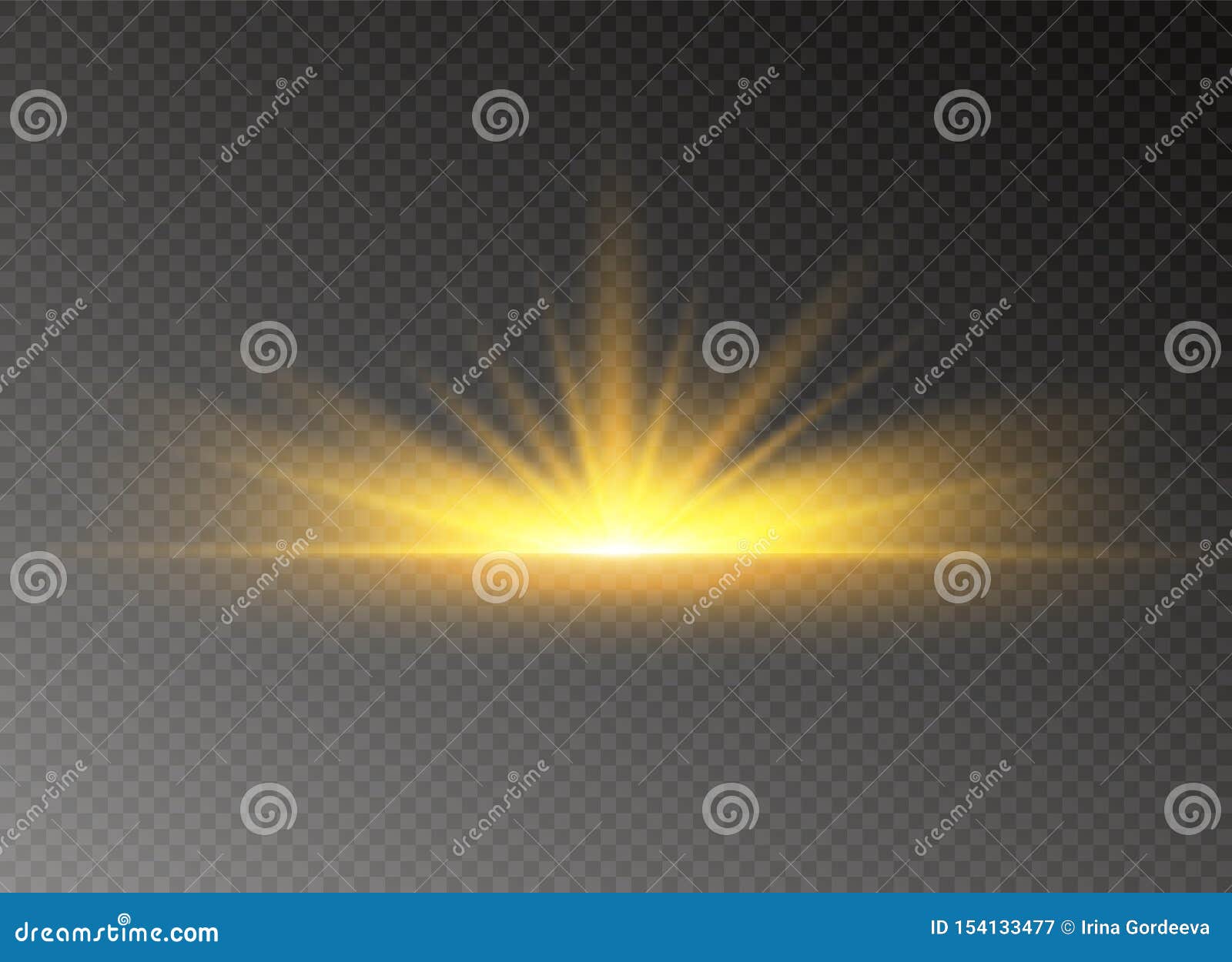 Yellow glowing light stock vector. Illustration of element - 154133477