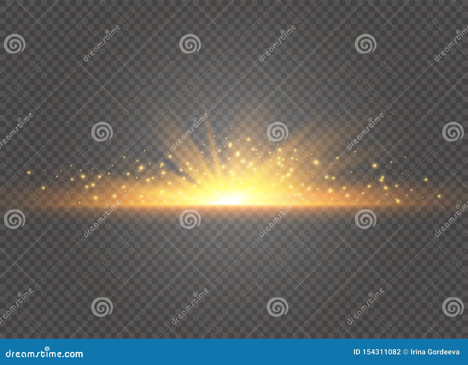 Yellow glowing light stock vector. Illustration of light - 154311082