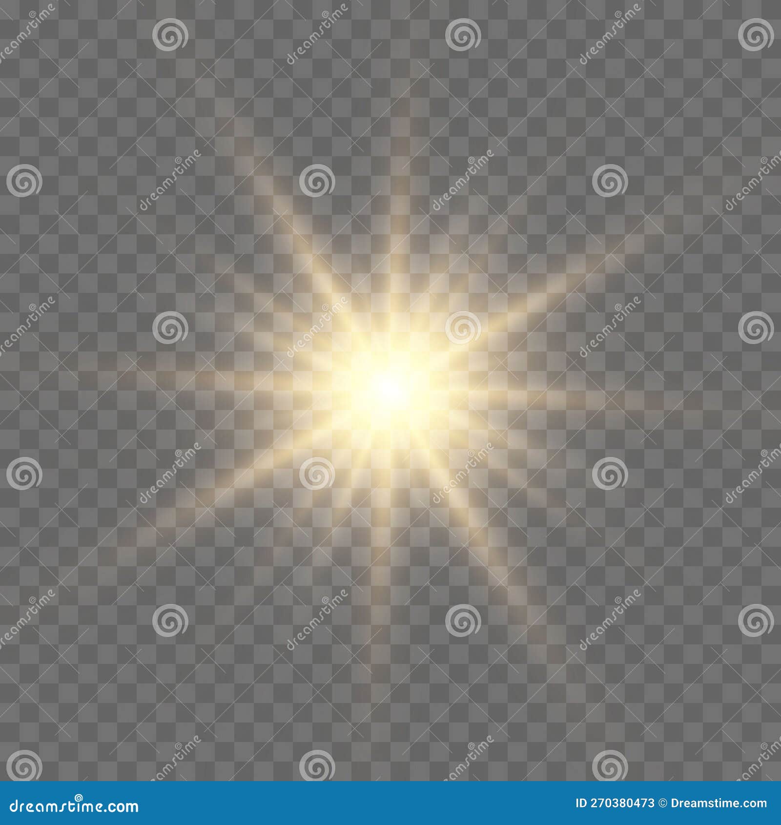 Yellow Glowing Light Explodes on a Transparent Background. Stock ...