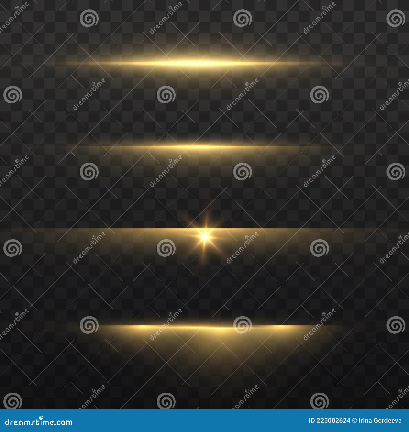 Yellow Glowing Light, Shining Sun, Bright Flash. Stock Vector ...