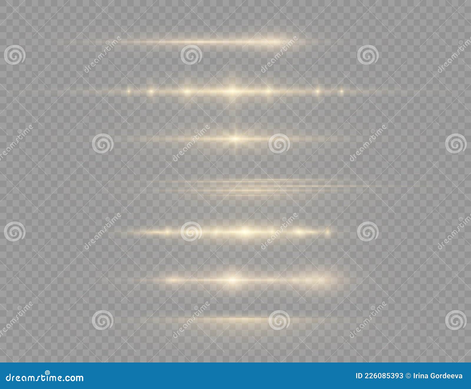 Yellow Glowing Light, Shining Sun, Bright Flash. Stock Vector ...
