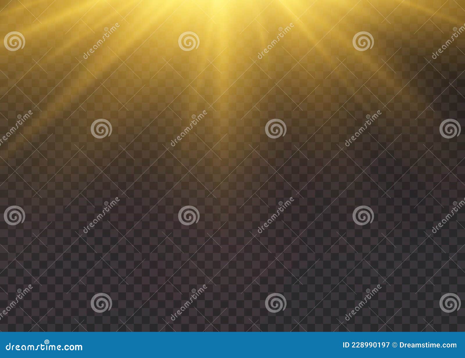 Yellow Glowing Light Sun Rays, Star Burst, Spotlight. Stock ...