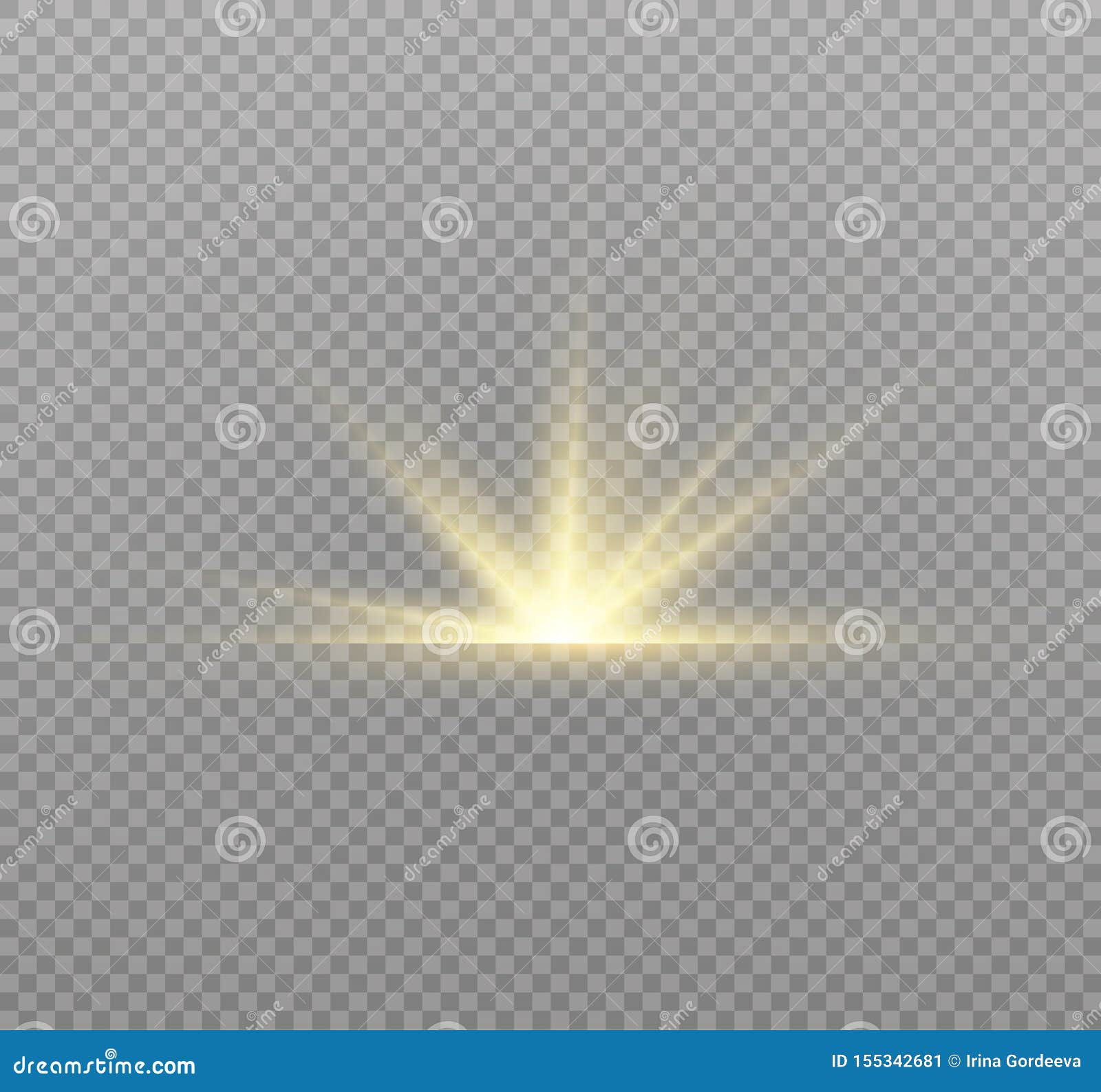 Yellow glowing light stock vector. Illustration of lens - 155342681