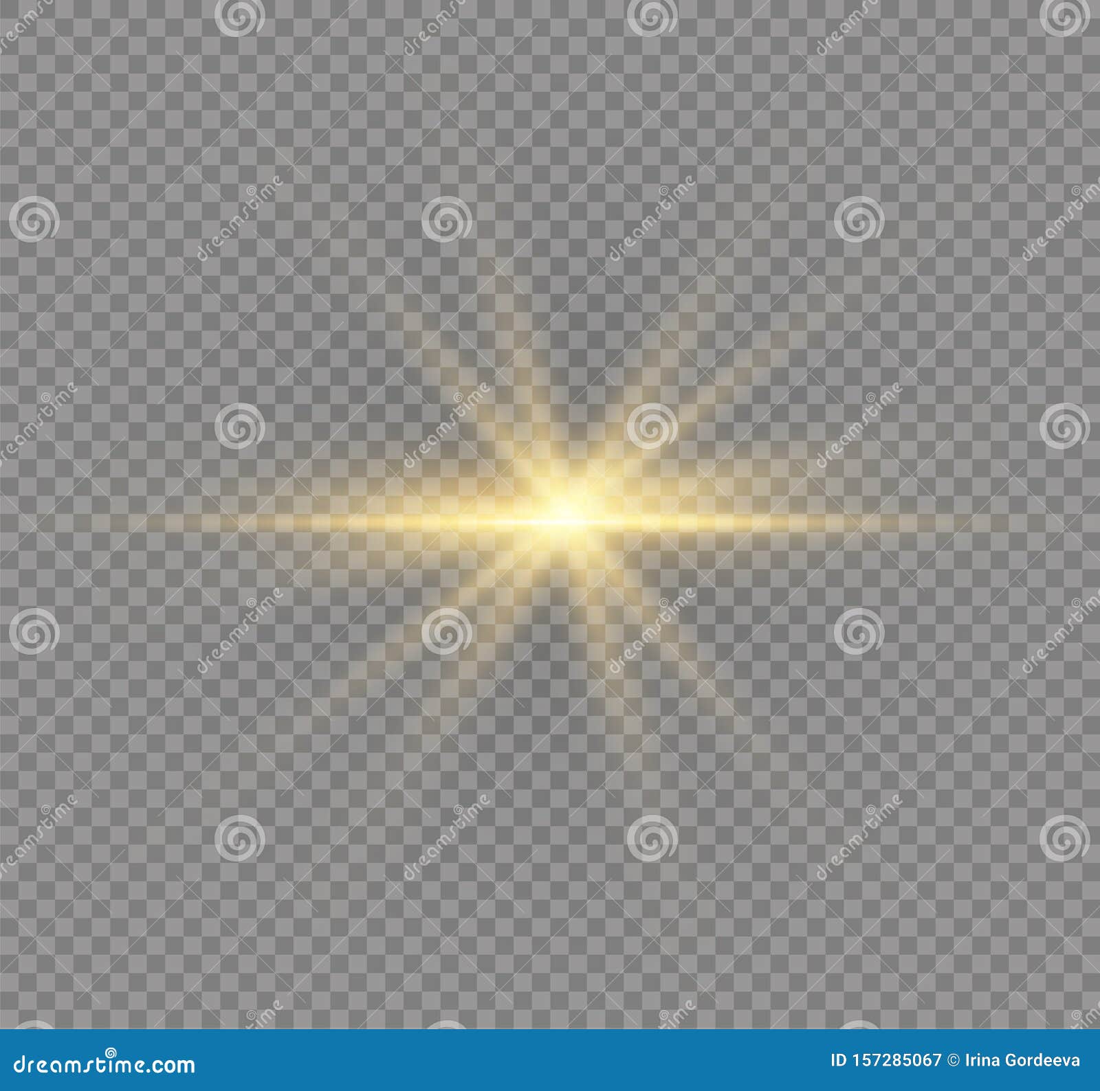Yellow glowing light stock vector. Illustration of lens - 157285067