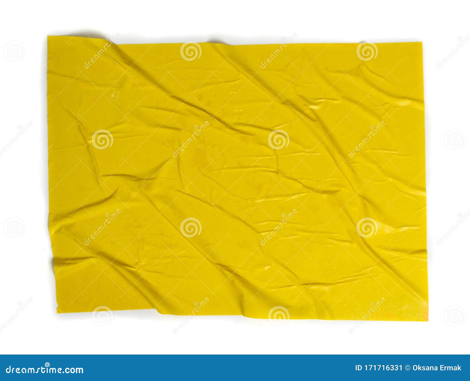 Yellow Glued Paper Texture with Creases Surface Grunge Effect Stock ...