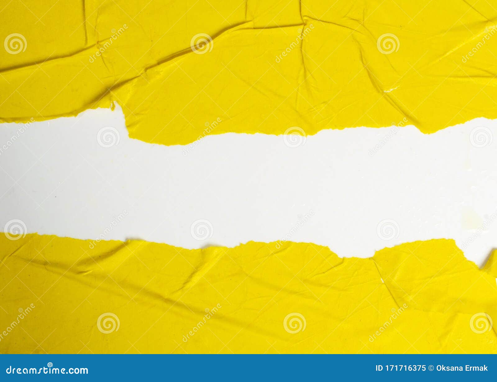 Yellow Glued Paper Texture with Creases Surface Grunge Effect Stock ...
