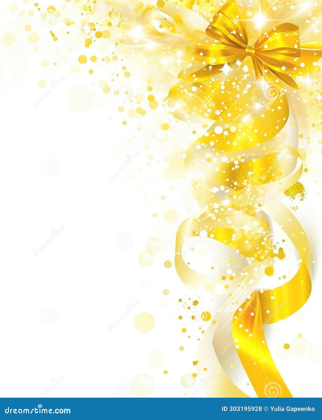 A Yellow Gold Birthday Frame Stock Illustration - Illustration of party ...