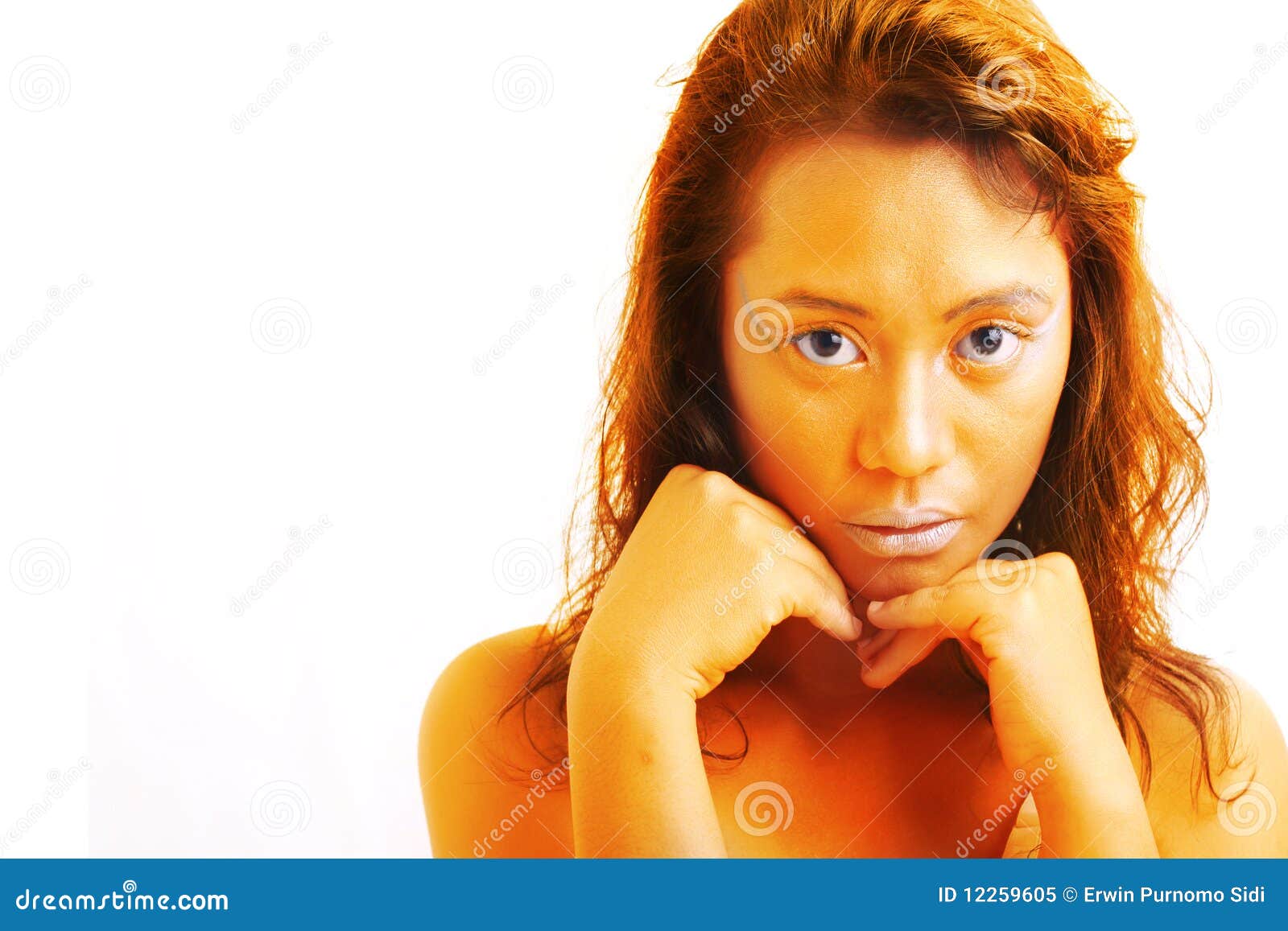 Yellow gold makeup stock image. Image of beauty, concept - 12259605