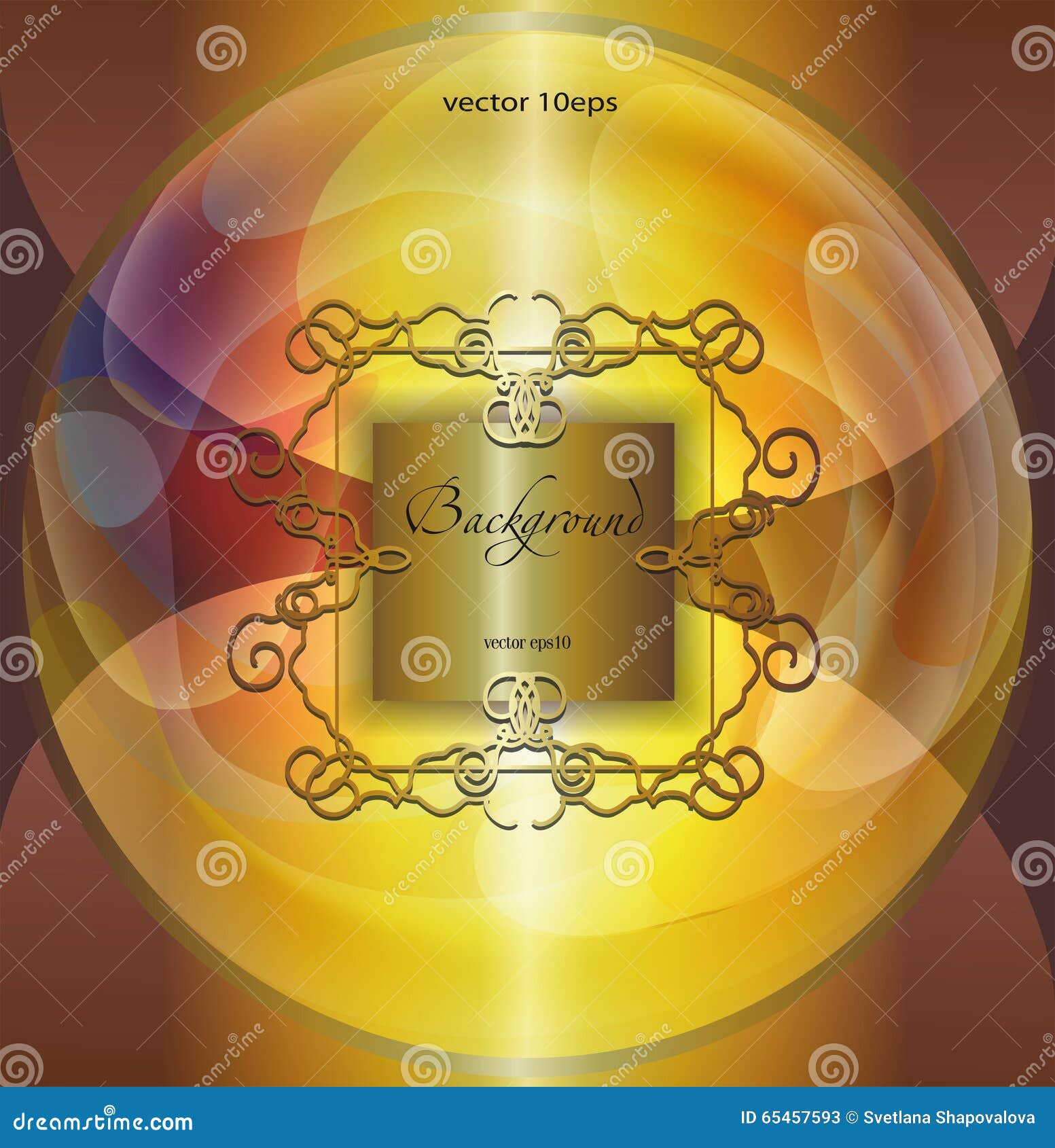 Yellow and Golden Composition , Flowing Forms Stock Vector ...