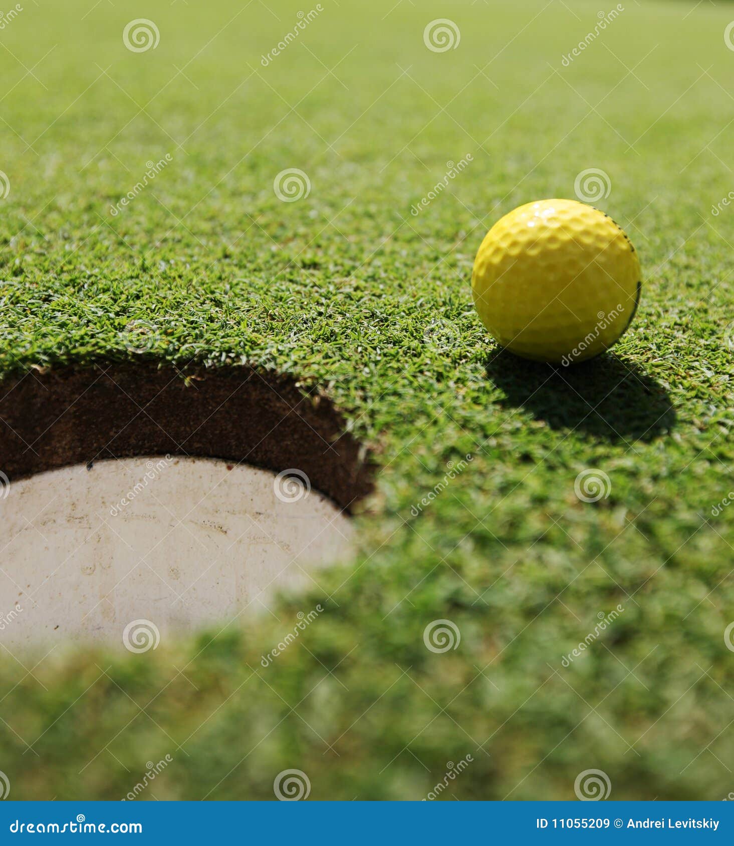 Yellow golf-ball stock image. Image of grass, golf, ball - 11055209