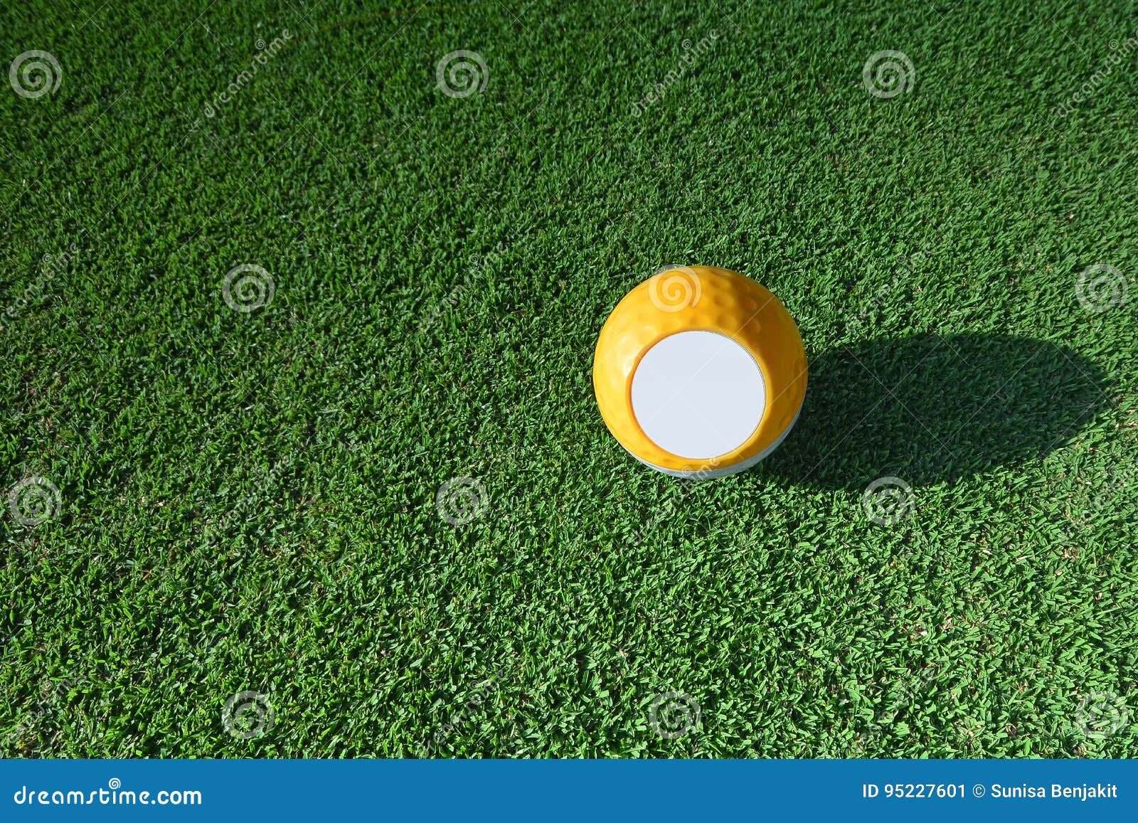 Yellow golf. stock image. Image of sport, nature, macro - 95227601