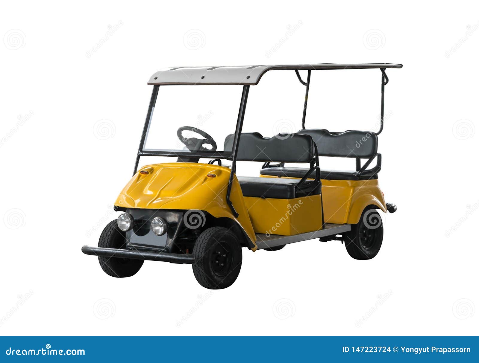 Golf Carts Isolated on White Background Stock Photo - Image of buggy ...
