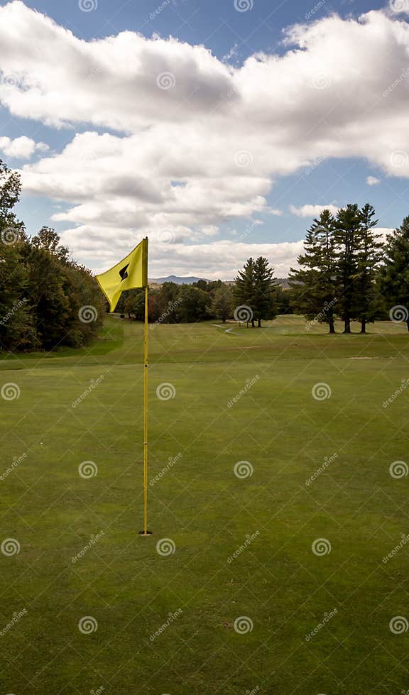 Yellow golf flag stock image. Image of states, united - 64722665
