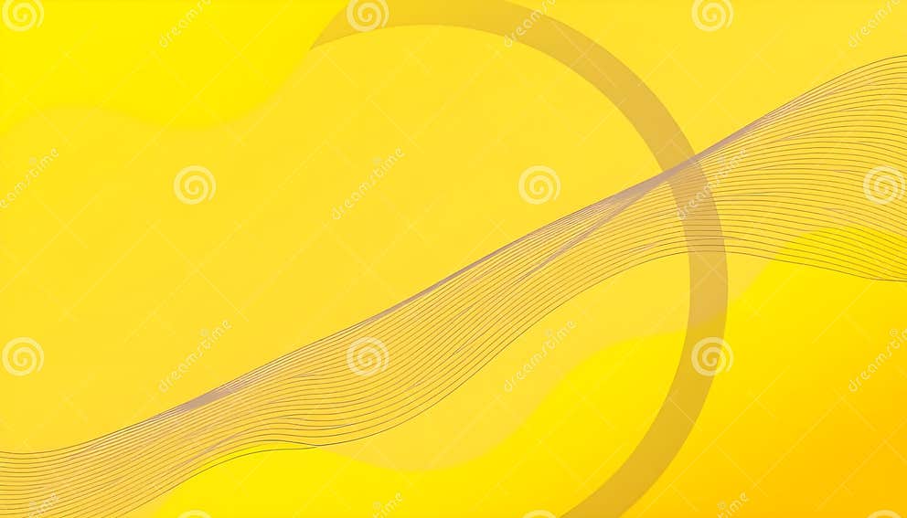 Yellow Gradient Abstract Background with Line Waves Shape Stock ...