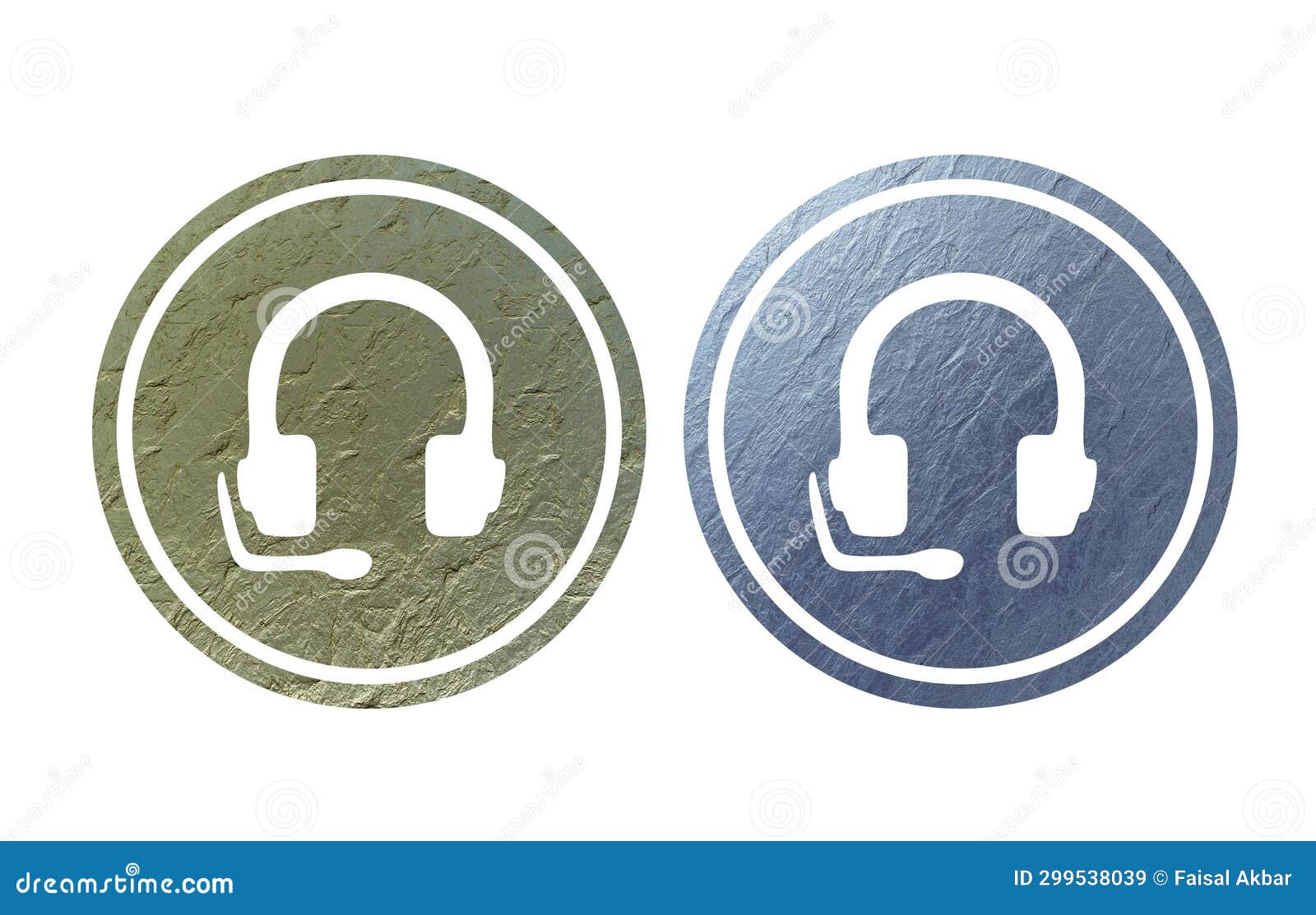 Yellow and Gray Headset Icon Symbol with Texture Stock Image ...