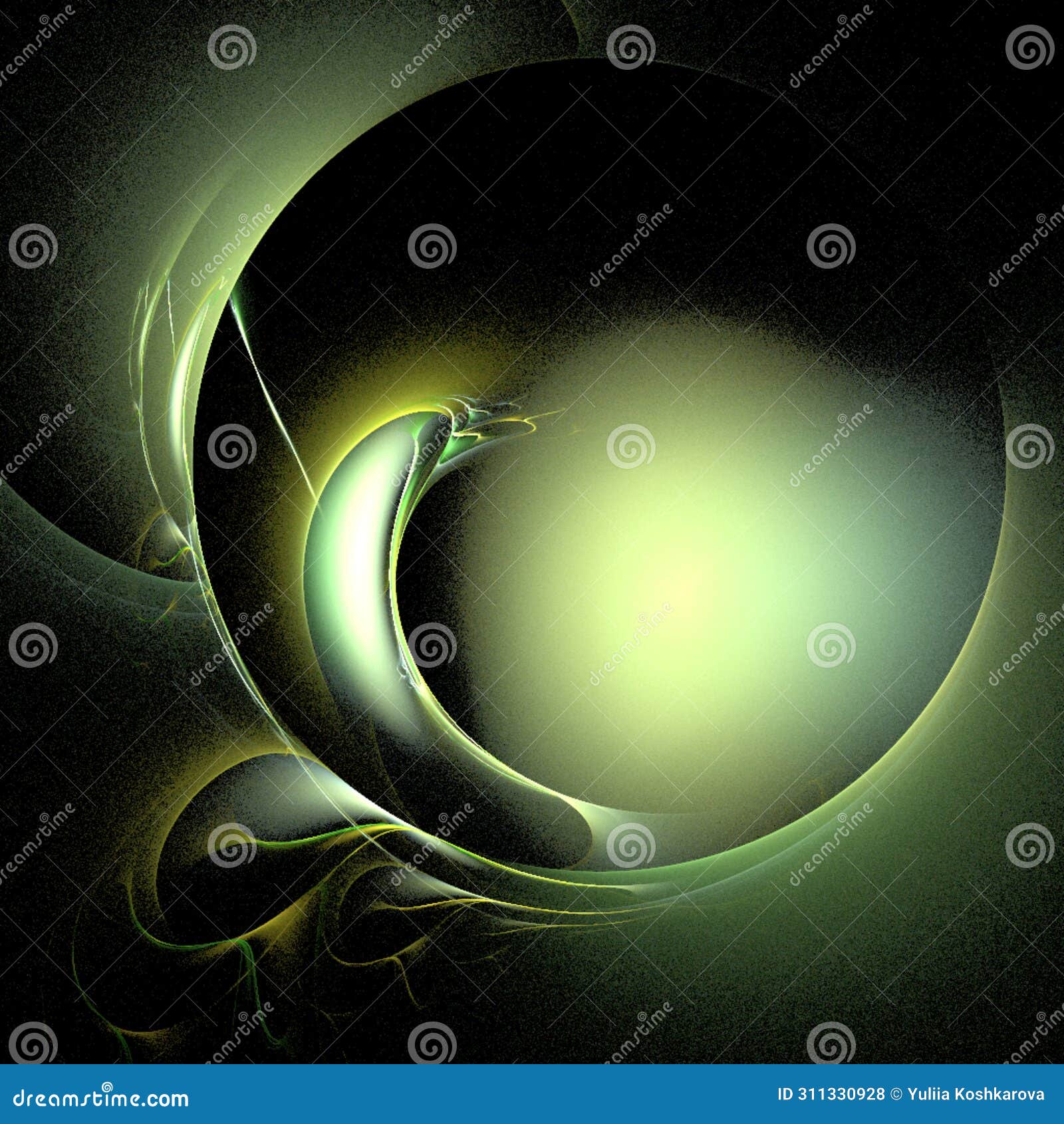 Yellow Green Abstract Pattern on a Black Background, Wallpaper Stock ...