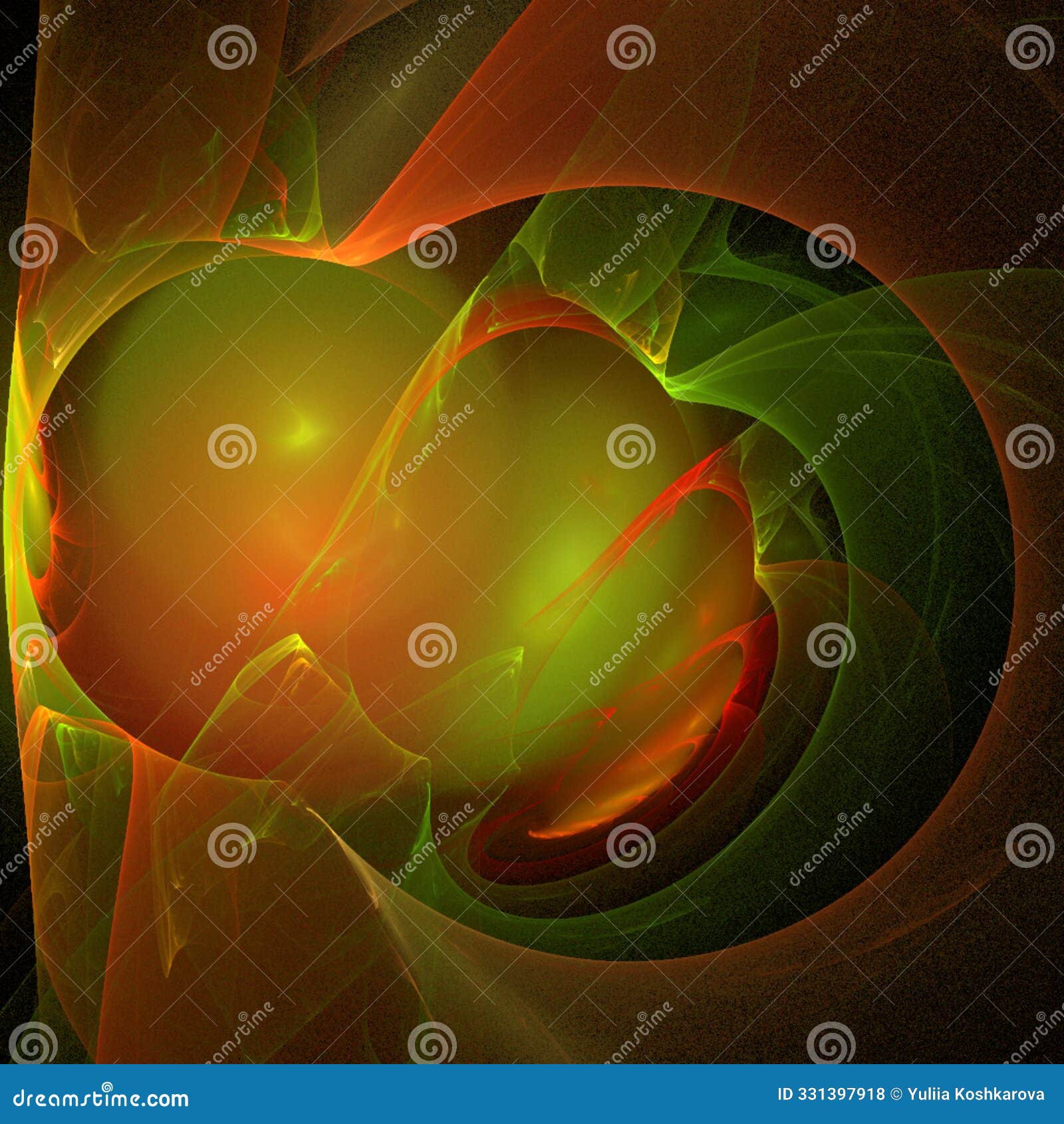 Yellow Green Abstract Pattern on a Black Background, Wallpaper Stock ...