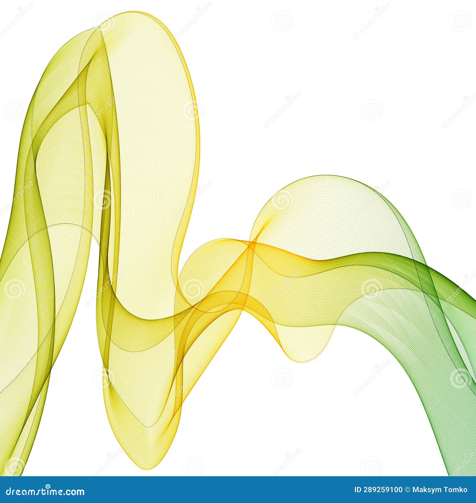 Yellow and Green Abstract Wave. Vector Image. Presentation Template ...