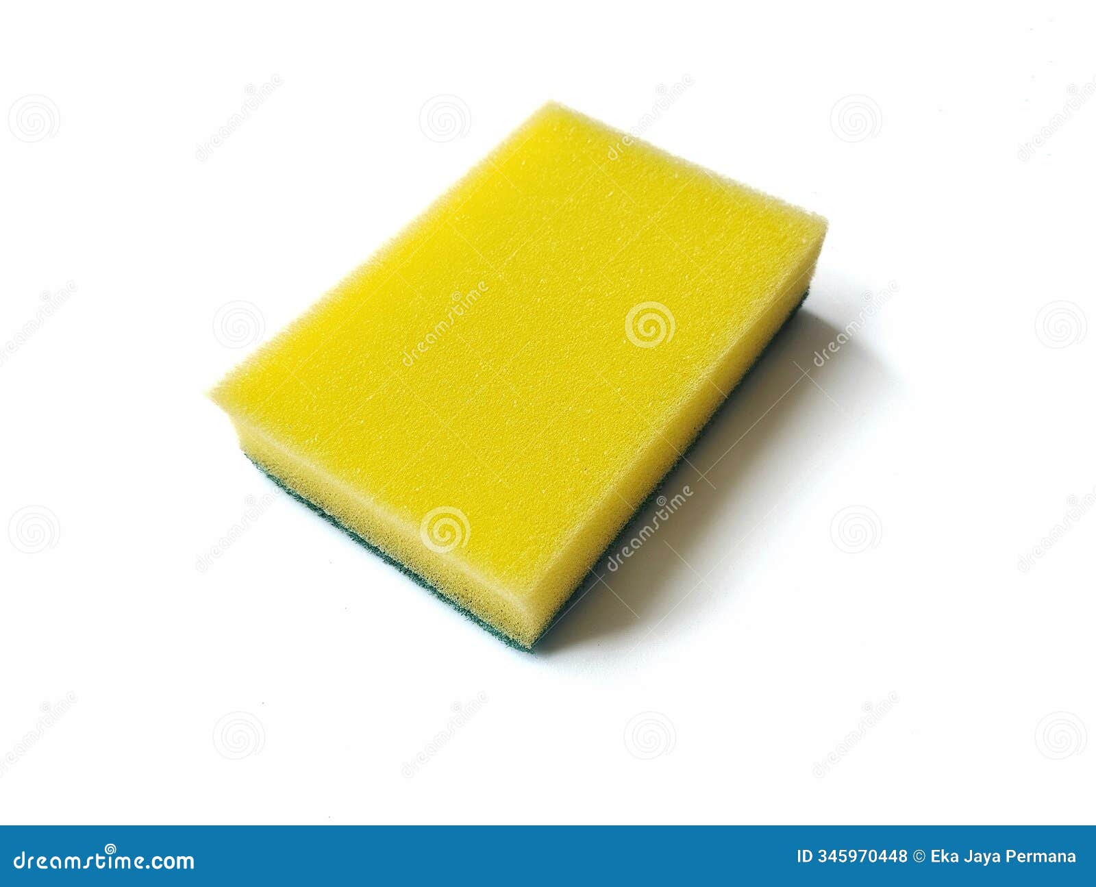 Yellow and Green Dishwashing Sponge Isolated on White Background Stock ...