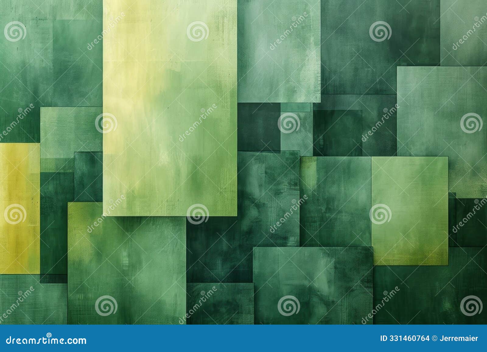 Yellow Green Geometric Background with Abstract Moving Blocks, Organic ...